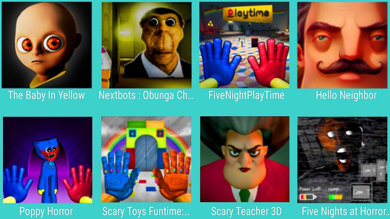 The Baby In Yellow,Nextbots Obunga,Five Nights,Hello Neighbor,Poppy ...