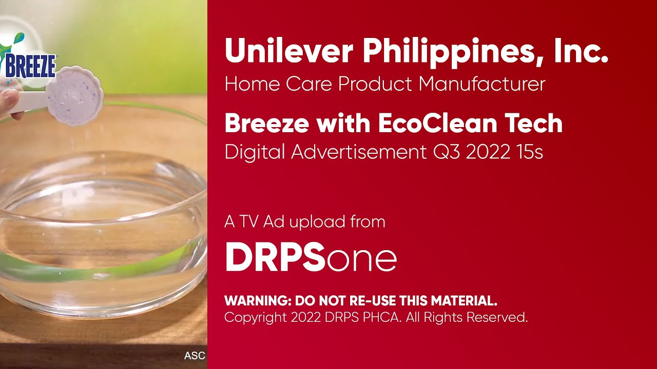 Breeze with EcoClean Technology Digital Ad Q3 2022 15s (Philippines) - YouTube