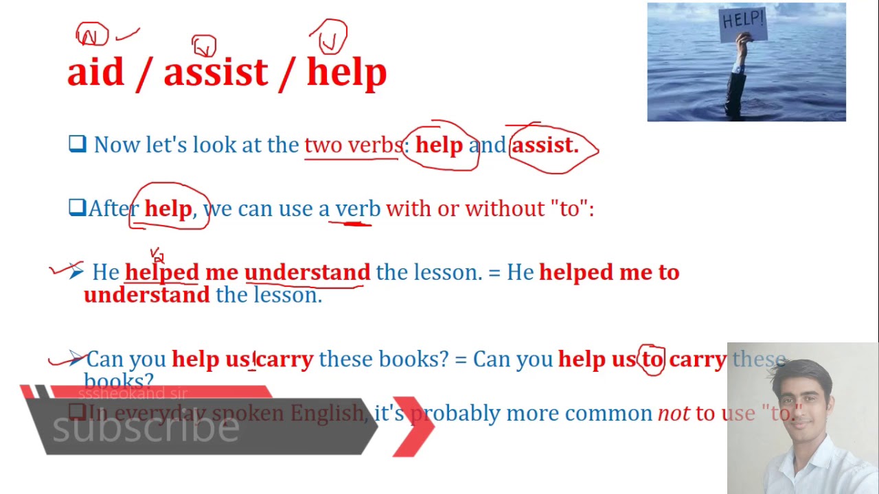 Dsssb Confusing Words - Aid/Assist/Help - YouTube
