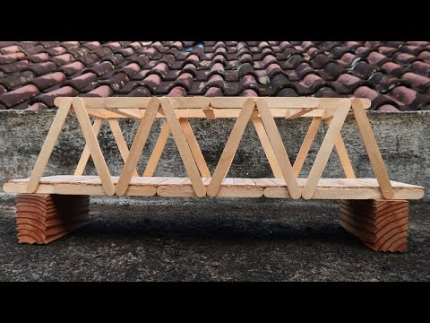 Diy ice cream stick bridge - YouTube
