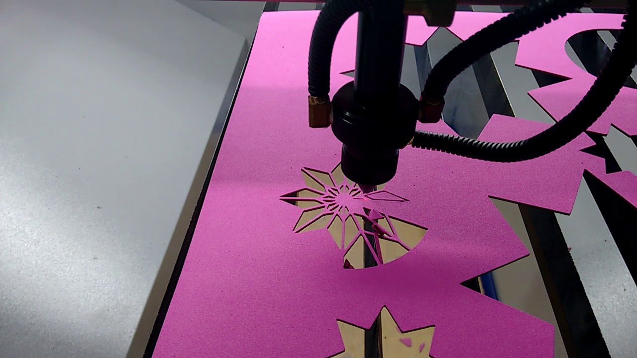 Corte a laser EVA 2mm - YouTube