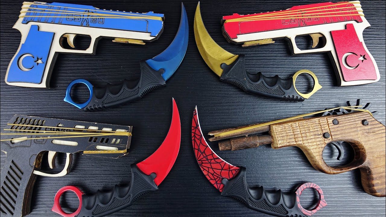 Rubber Launcher Weapons Shooting & Karambits Collection [ Arsenal 2020 ...