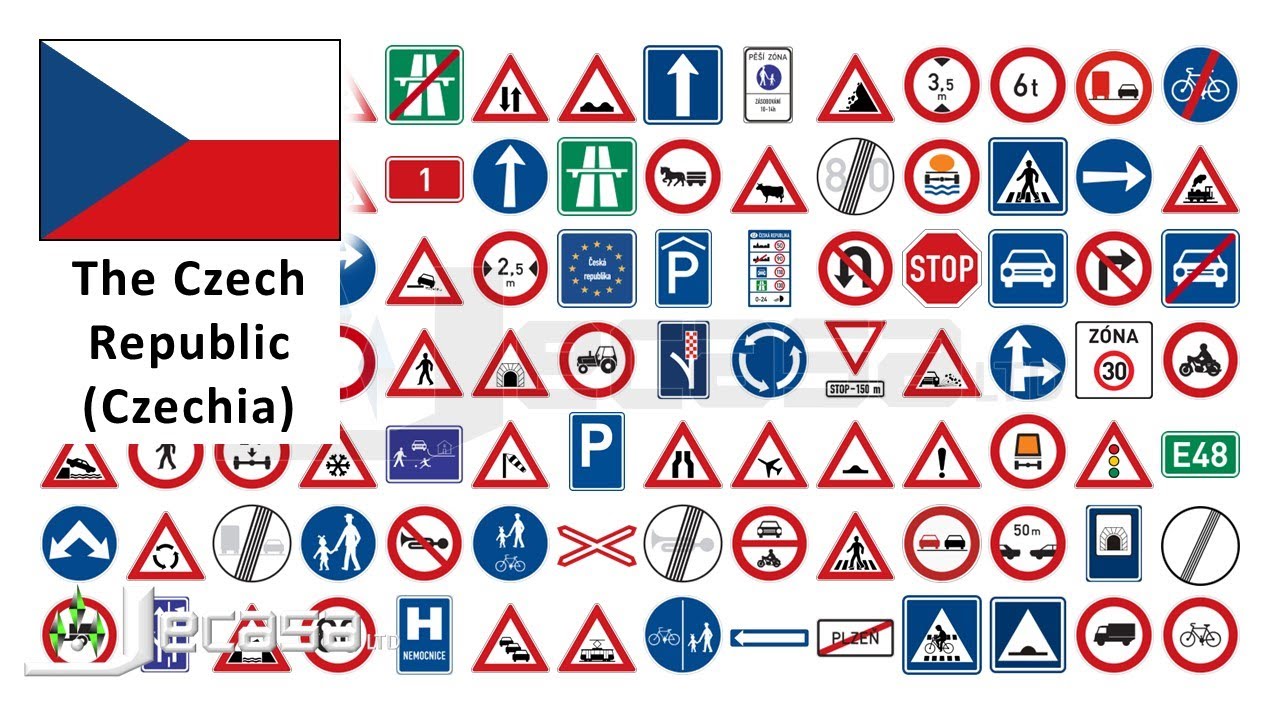 Traffic-Road Signs in the Czech Republic (Czechia, Prague, Brno ...