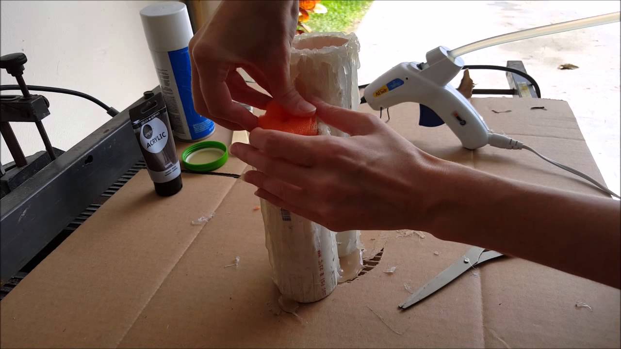 DIY PVC candles Halloween prop! - YouTube