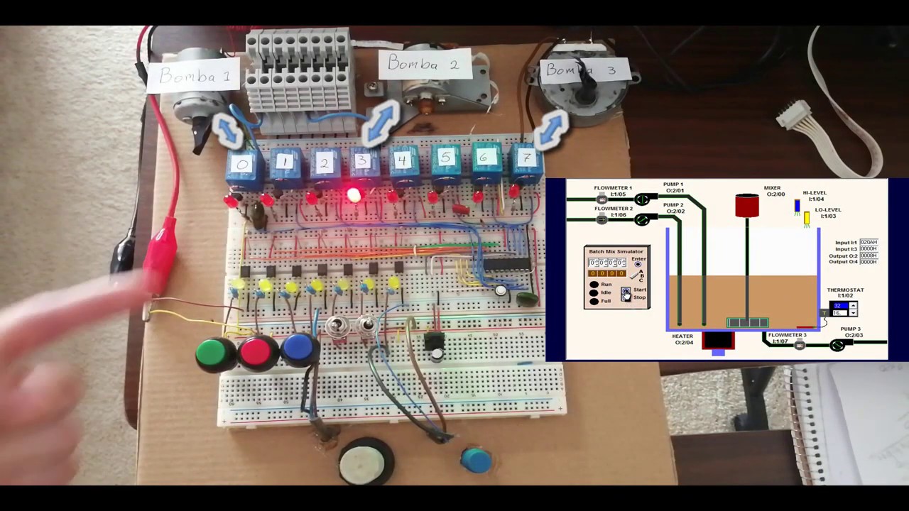 Bombas Alternadas con Pic 16F628a, en Grafcet y Ladder. - YouTube