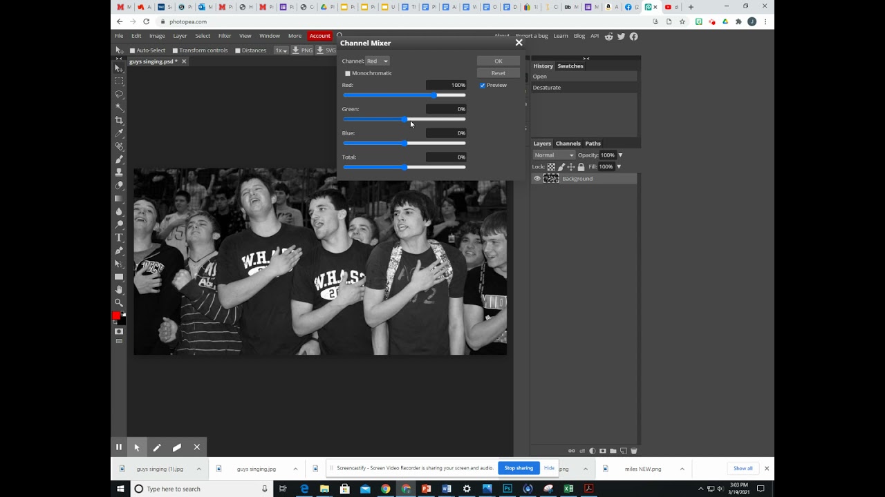 Photopea Lesson: How to sepia tone and duotone - YouTube