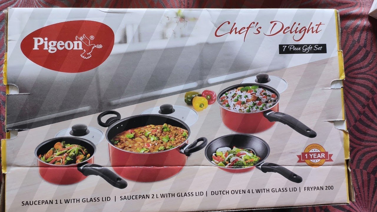 pigeon chefs delight 7 pic gift set unboxing📦 - YouTube