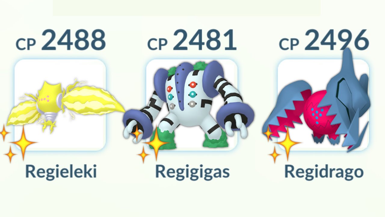 Using Triple Shiny (Regieleki, Regigigas, Regidrago) in Pokemon GO ...