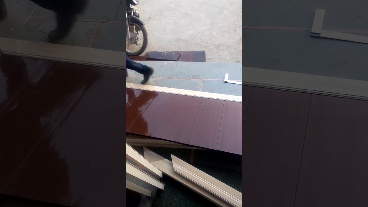 Make pvc plastic door manufacturing - YouTube