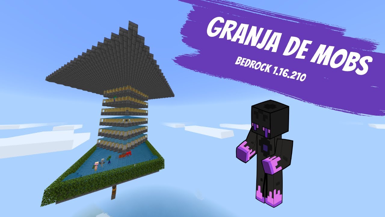 Granja de mobs | Minecraft Bedrock 1.16.210 - YouTube
