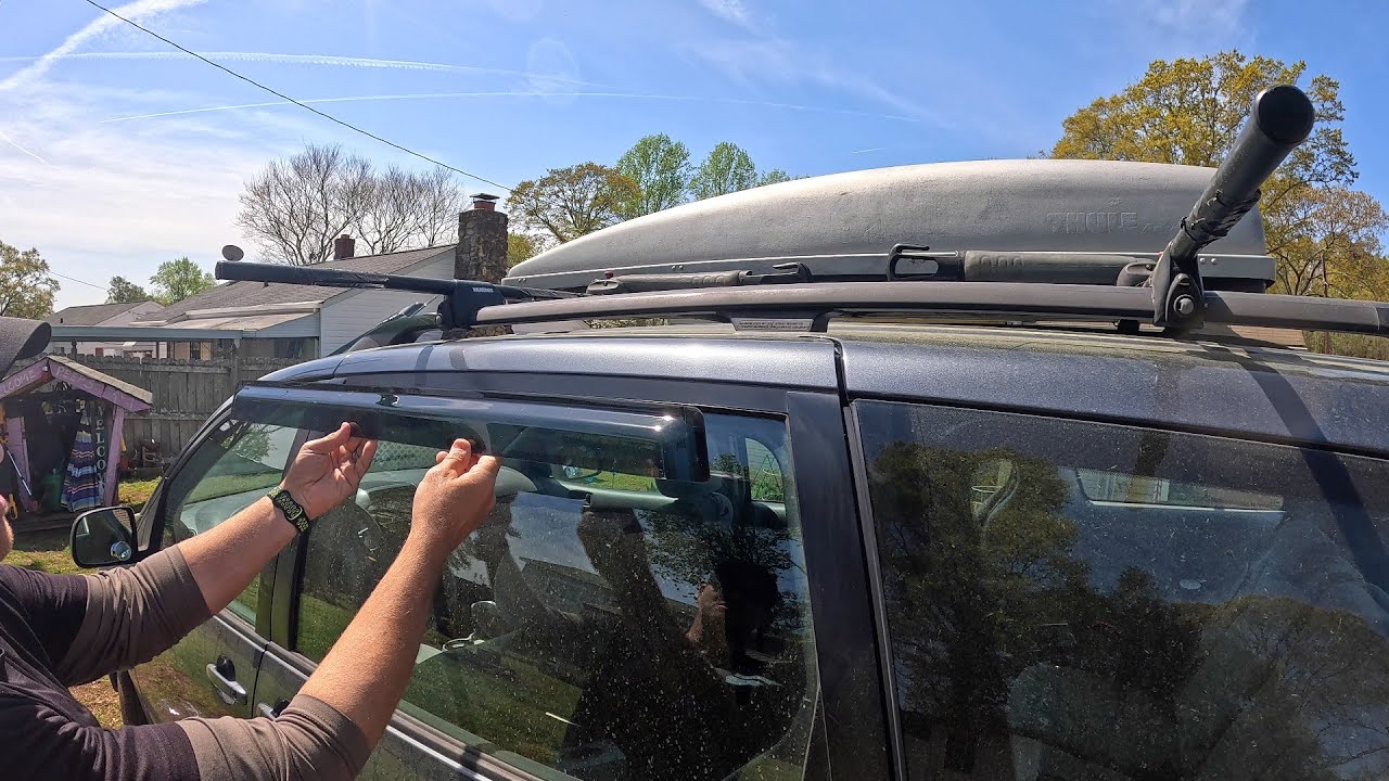 Installing Window Rain Guard Shields || On Any Car - YouTube