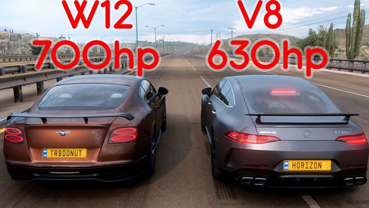 Bentley Continental Supersports W12 vs Mercedes-AMG GT V8 | Drag Racing Forza Horizon 5 - YouTube