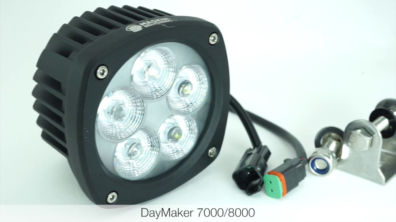 DayMaker 7000/8000 LED arbetsbelysning 50W - YouTube