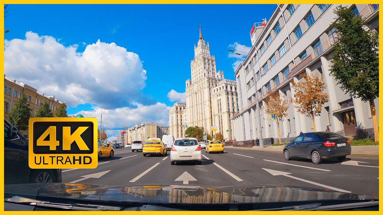 [4K] DRIVING IN MOSCOW, RUSSIA | BOLSHAYA POCHTOVAYA STREET - BURDENKO ...