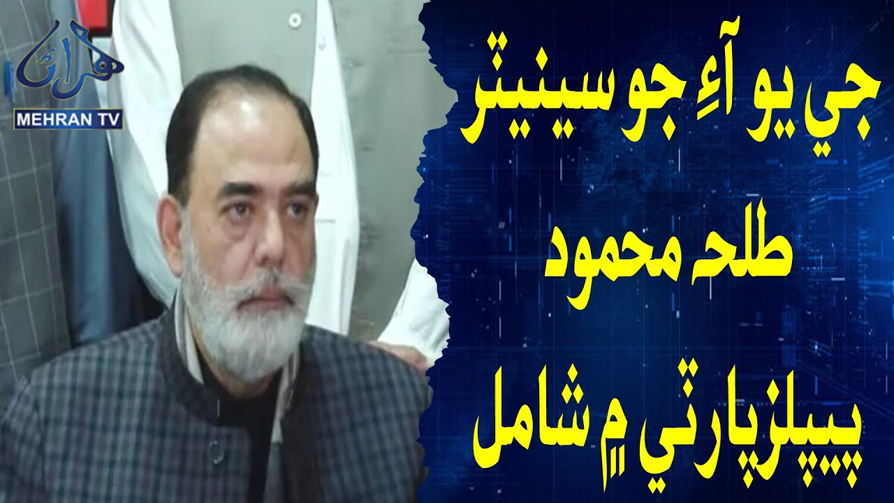 JUI-F's Senator Talha Mehmood joins PPP || Mehran Tv News || 2024 - YouTube