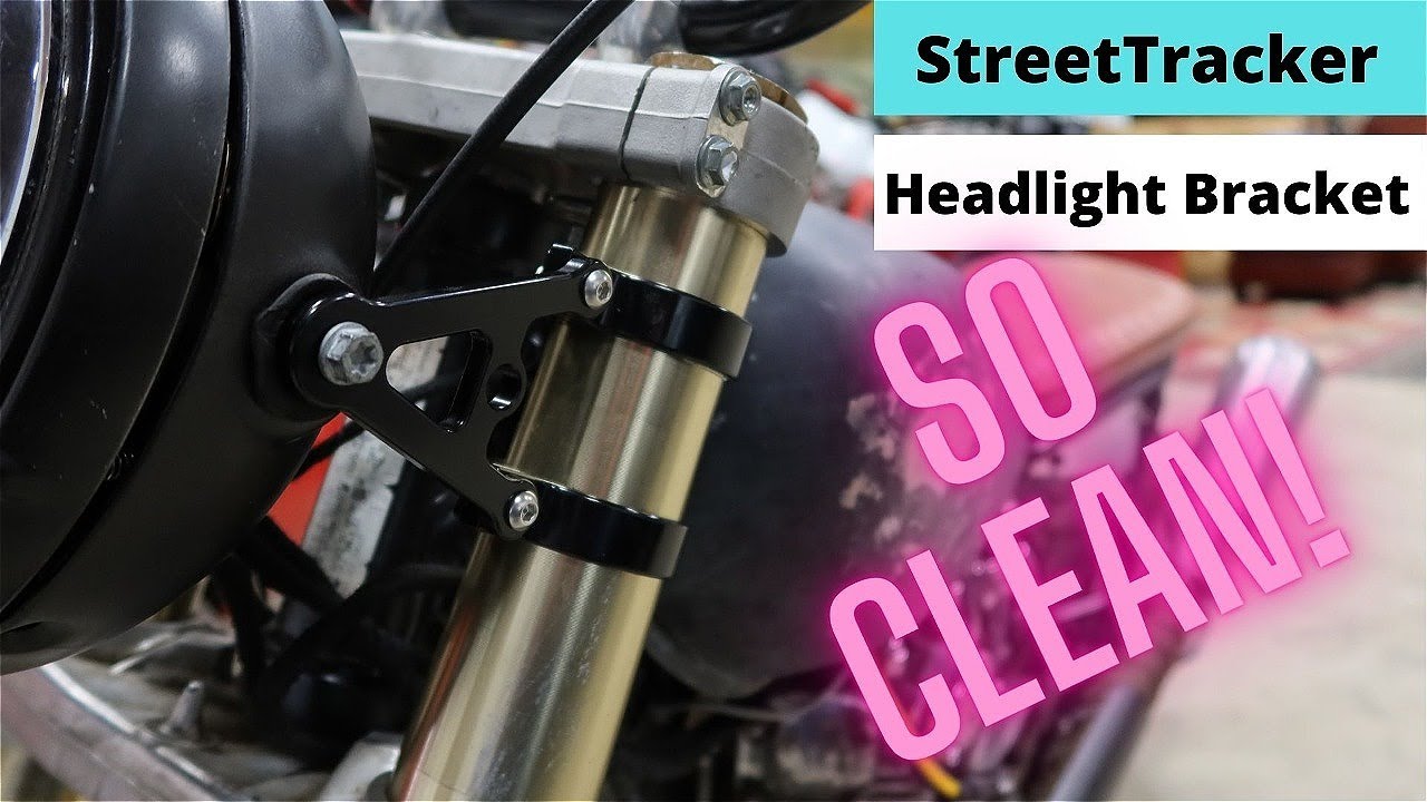 Custom Motorcycle Headlight Bracket! - YouTube