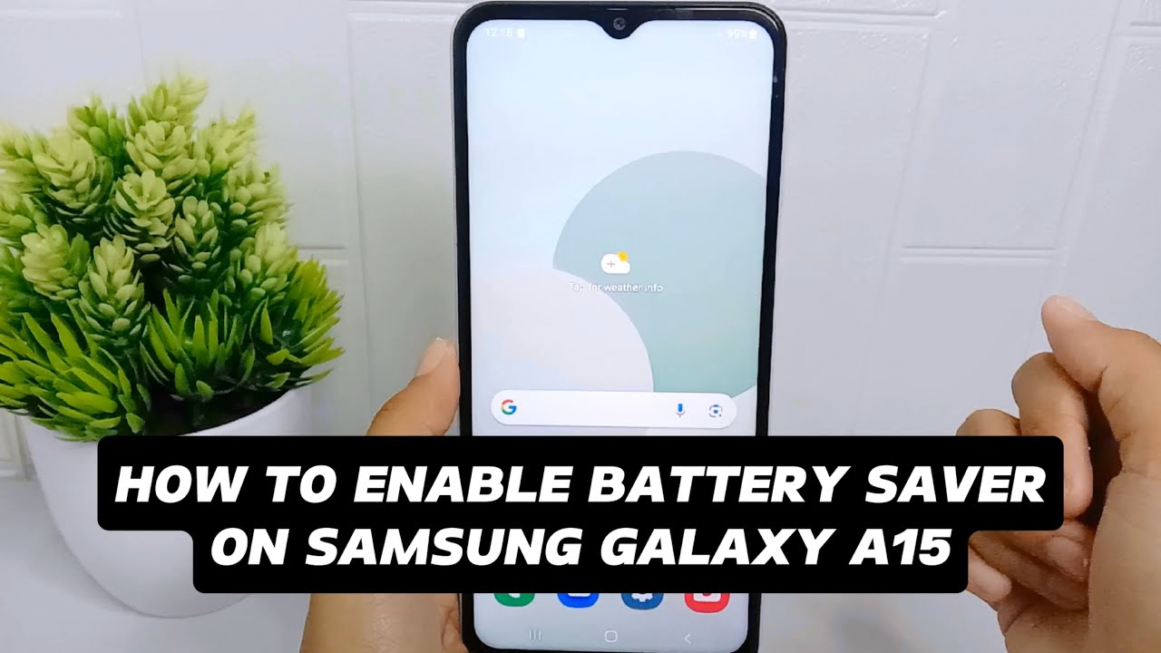 How To Enable Battery Saver On Samsung A15/A15 5G - YouTube