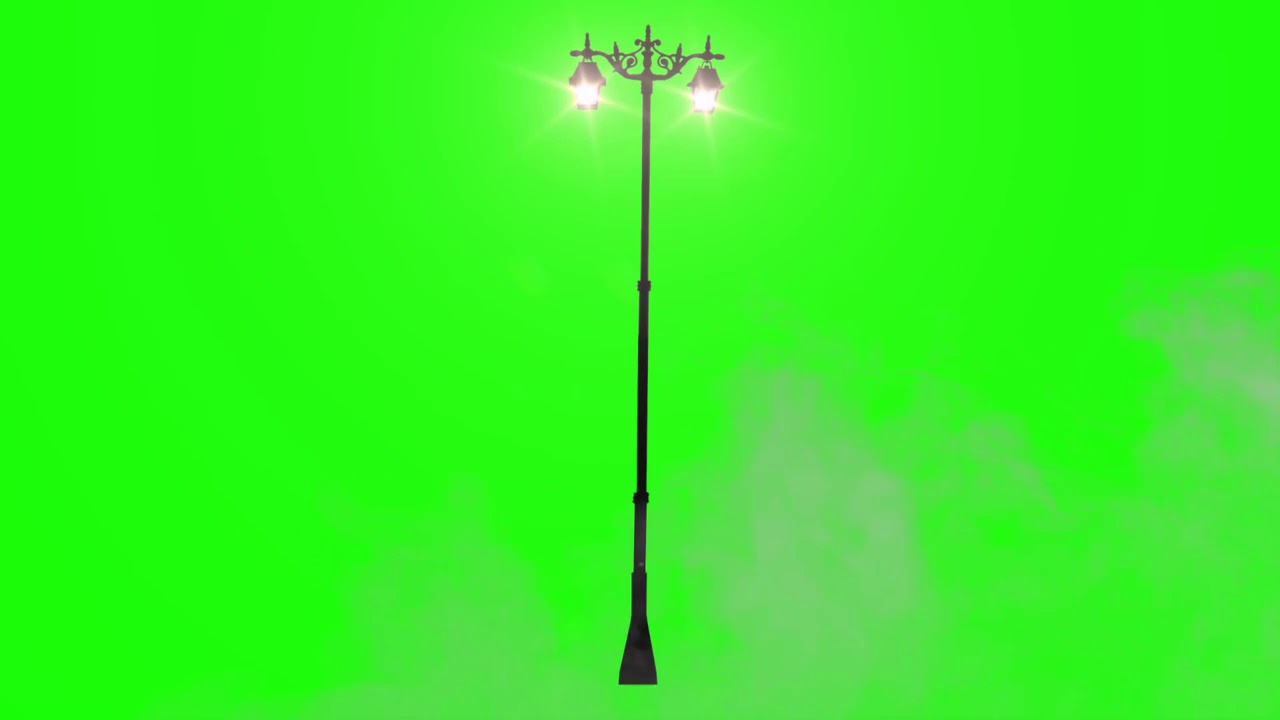 Street Light and Mist Green Screen Animation Footage - YouTube