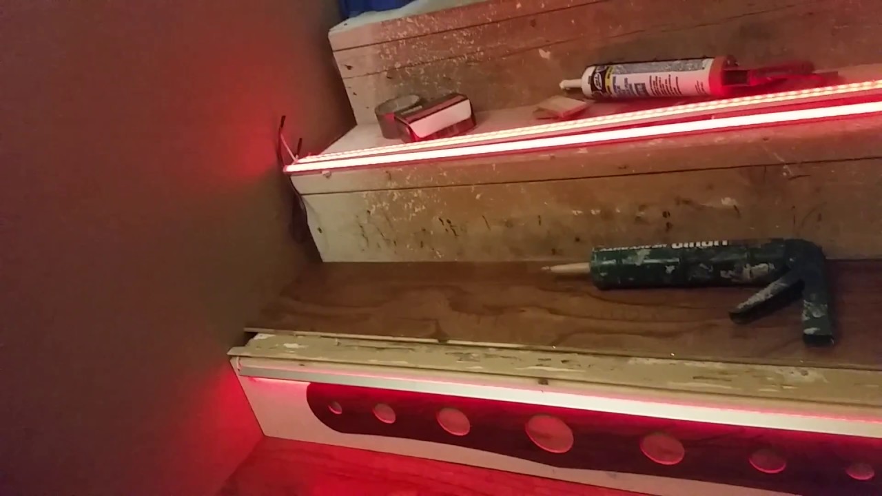Stair Riser Lighting Kit Installation - YouTube