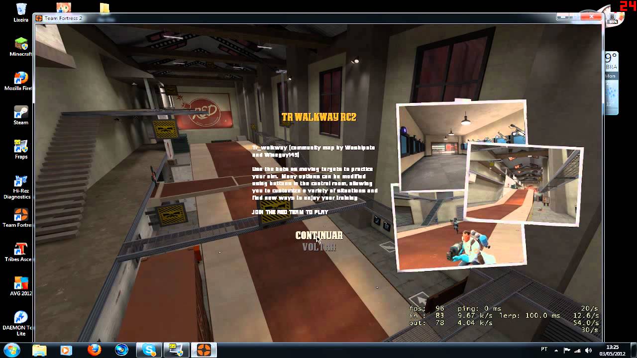 Como instalar mapas no TF2 - tr_walkway - YouTube