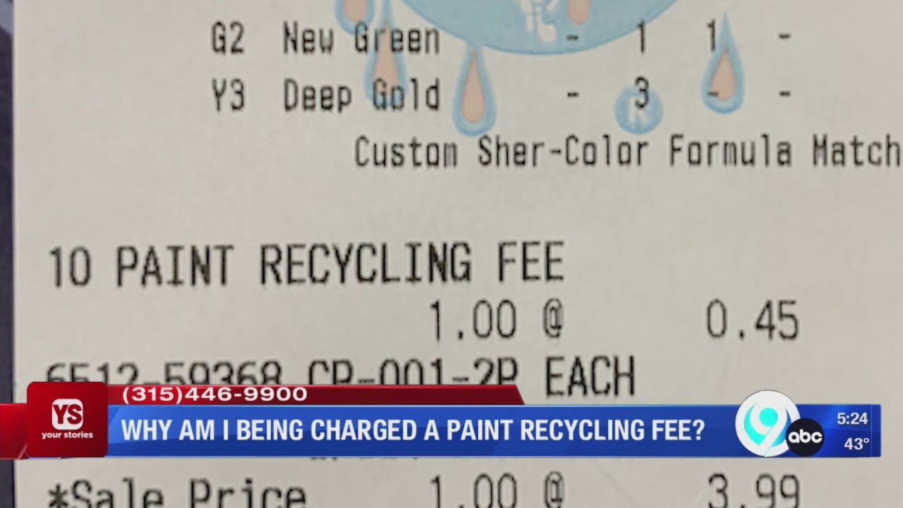 Why am I being charged a paint recycling fee? - YouTube