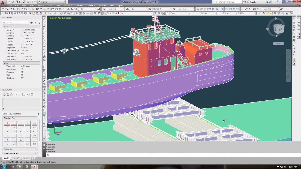 AutoCAD | Slipway | Vessels - YouTube