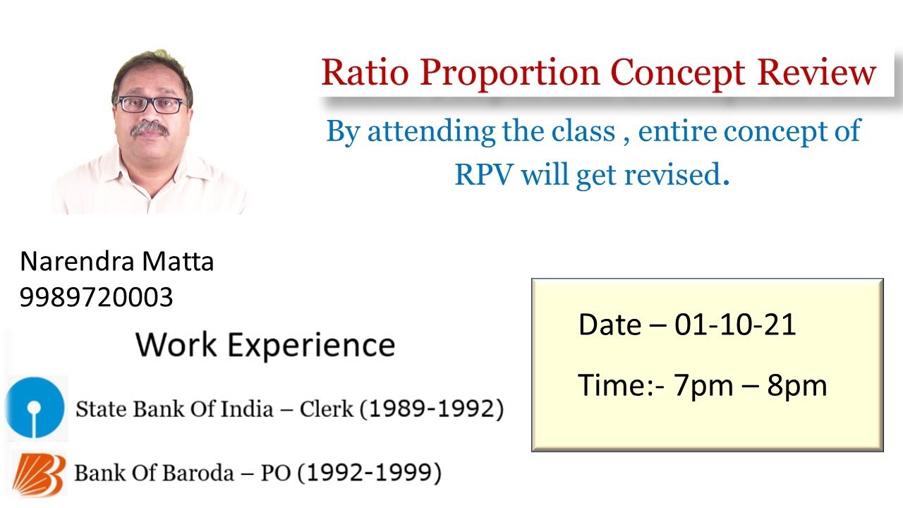 Concept Review of Ratio Proportion and Variation - YouTube