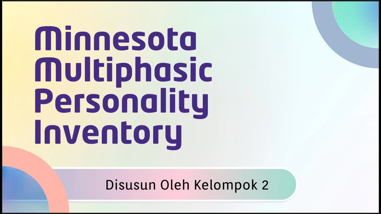 Minnesota Multiphasic Personality Inventory - YouTube