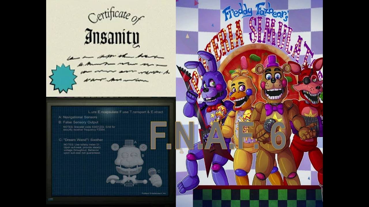 Insanity ending - Freddy Fazbear's Pizzeria Simulator (FNAF 6) - YouTube