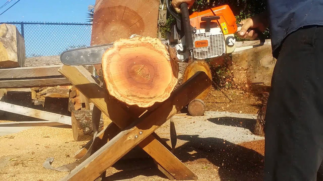 STIHL MS 440 ported - YouTube