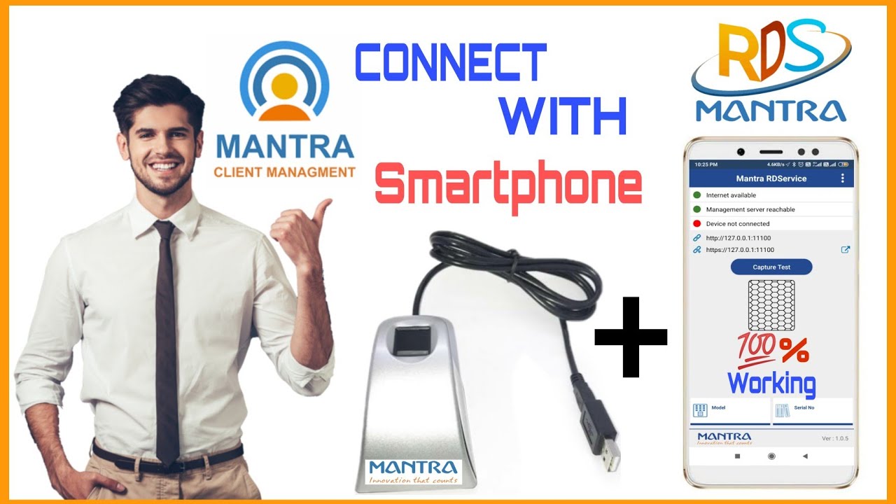 How To Connect MANTRA Fingerprint Device With Any Smartphone IN BENGALI ...