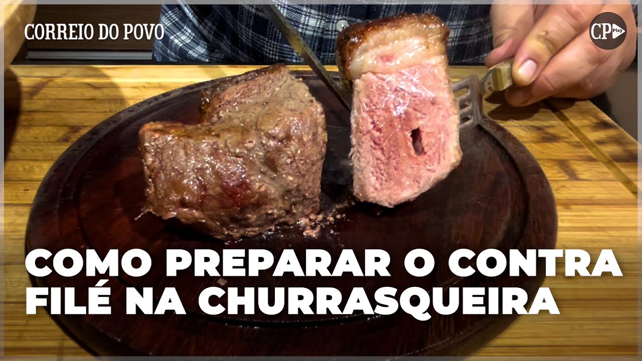 Passo a passo para preparar o contra filé na churrasqueira - YouTube