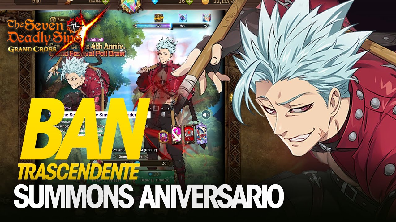💎 SUMMONS BAN TRASCENDENTE 💎 7DS Grand Cross - YouTube