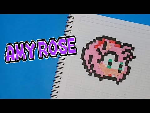 HOW TO DRAW AMY ROSE PIXEL ART - PIXELADOS
