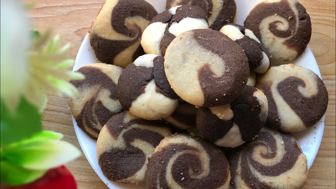 Chocolate Marbel Cookies Recipe || Vanila Chocolate Cookies || Bakery ...