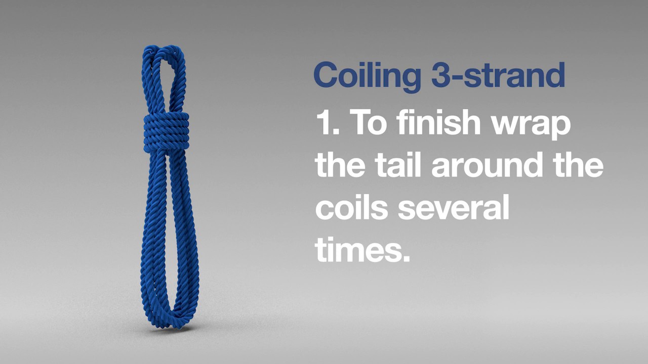 Securing Coiled 3-Strand Rope - YouTube