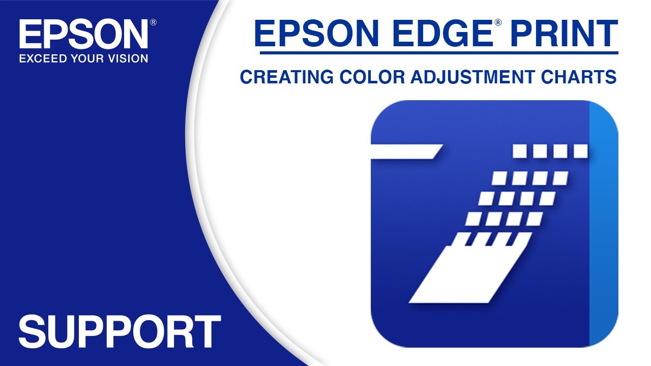 Epson Edge Print | Creating Color Adjustment Charts - YouTube