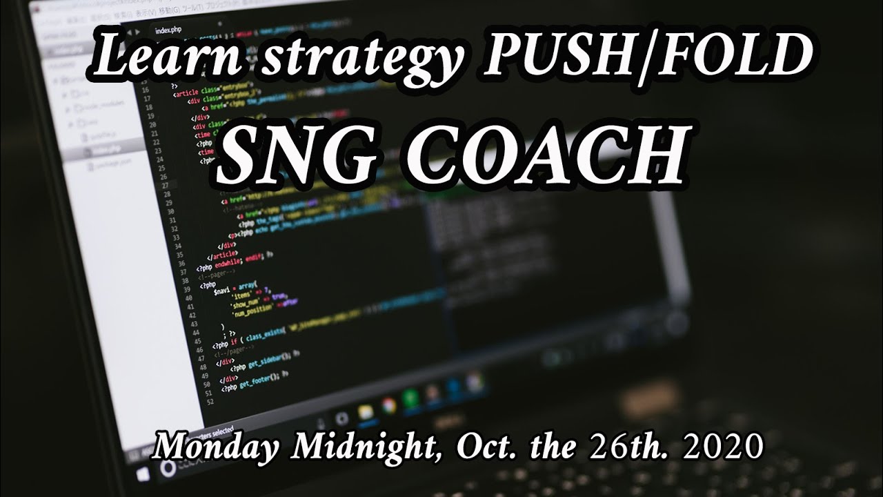 Learn strategy PUSH/FOLD SNG COACH - YouTube