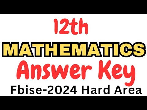 12th Math Hard Area Paper Fbise Exam 2024 - YouTube