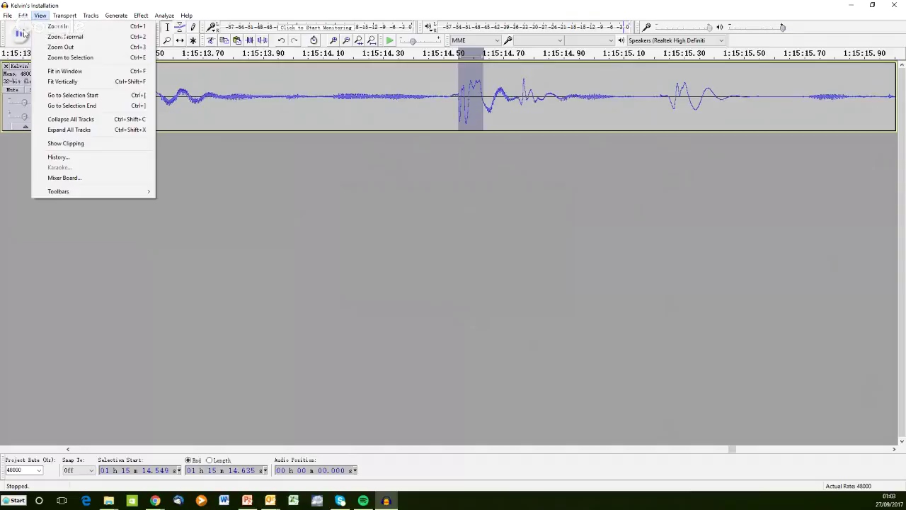 Audacity spike removal test - YouTube