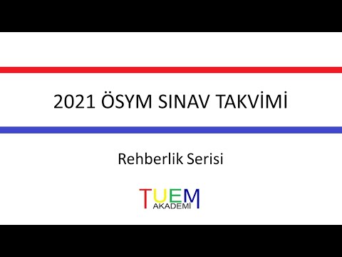 ÖSYM Sınav Takvimi