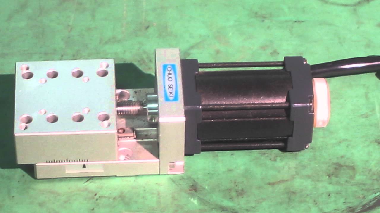 CHUO SEIKI ALS-401-H1M Automatic X -axis stage 動作確認 - YouTube