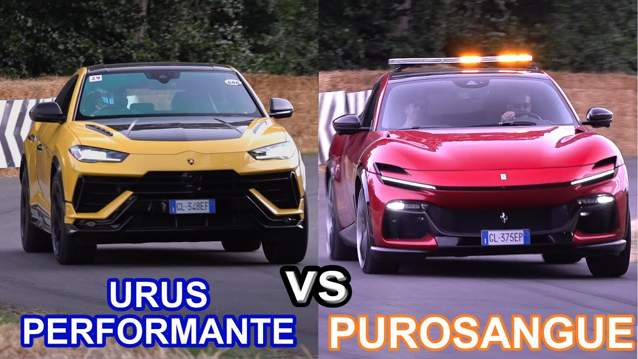 Lamborghini Urus Performante vs Ferrari Purosangue! SOUND COMPARISON ...