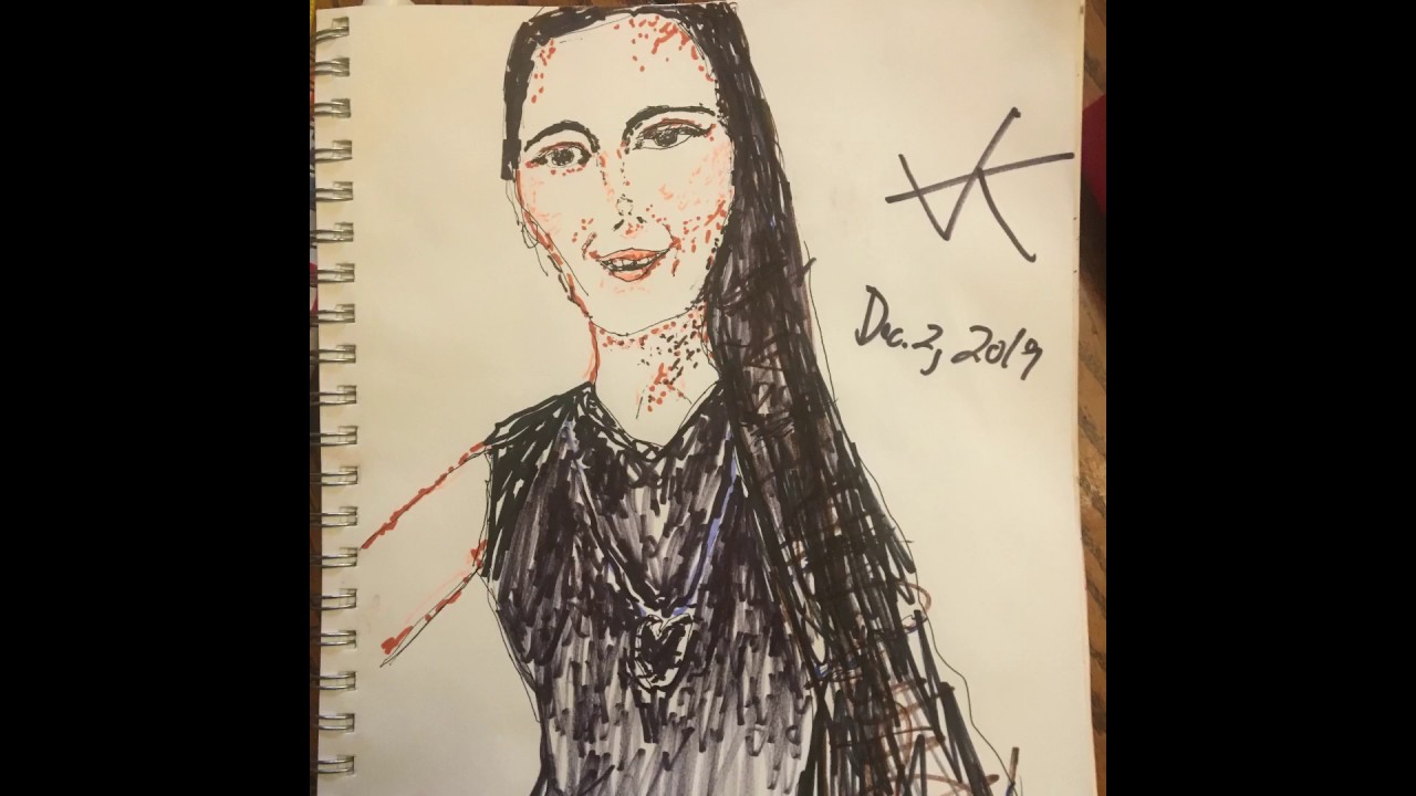 Drawing a Portrait of Julia - YouTube