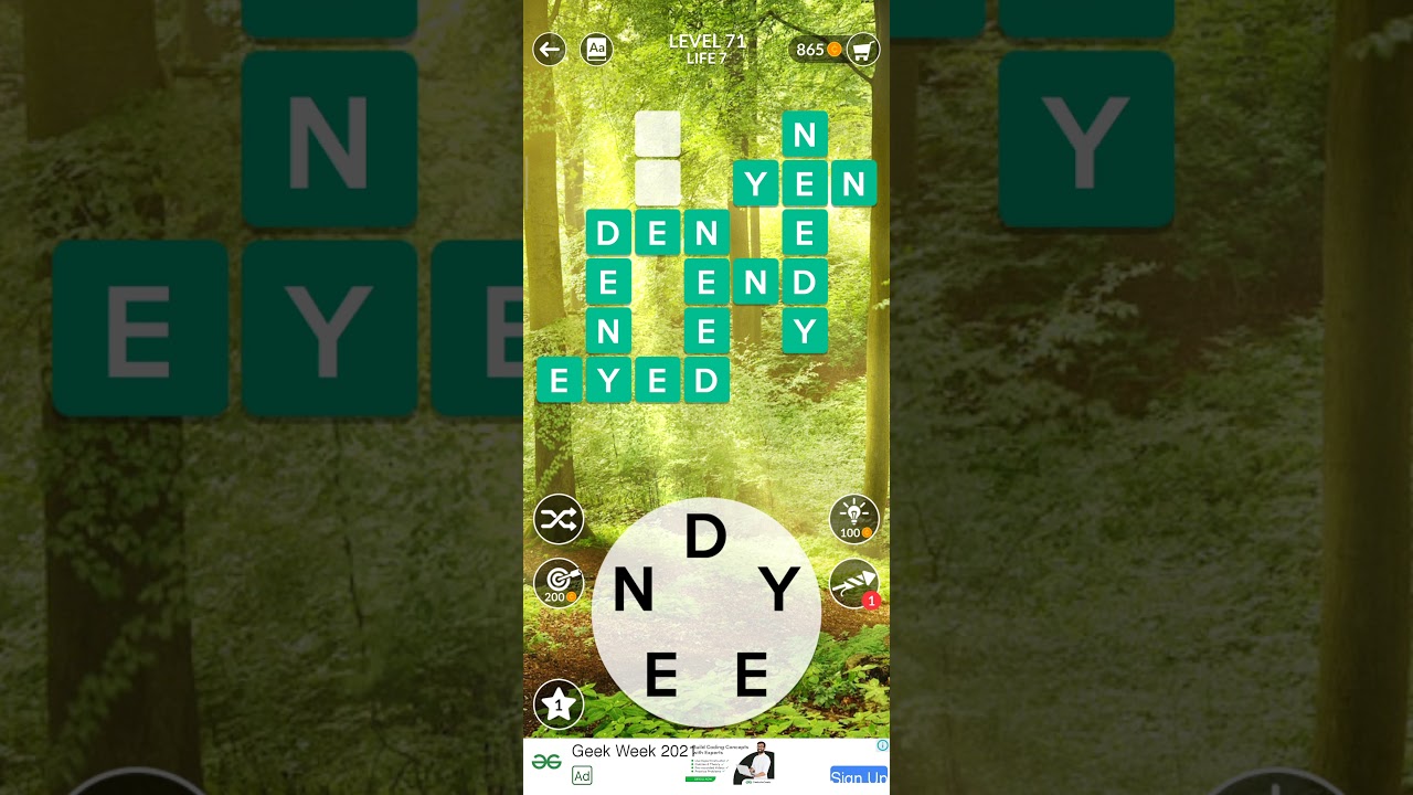 wordscapes level 71 - YouTube