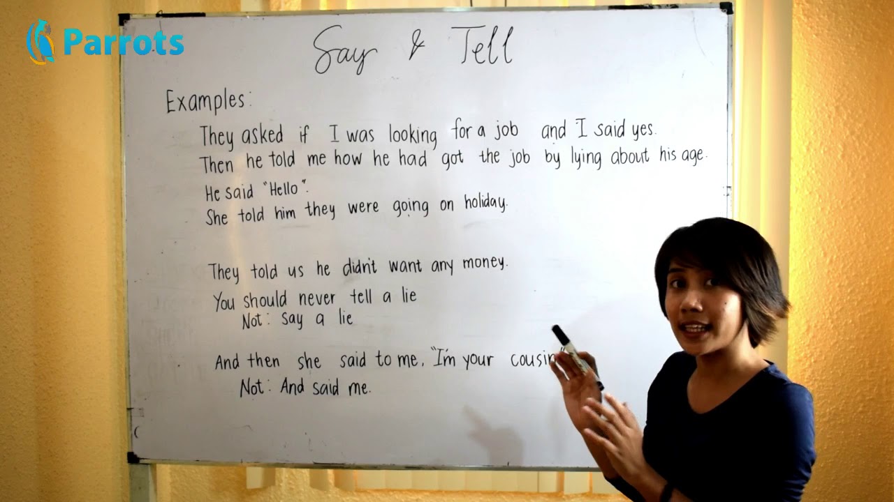 Say & Tell - English Grammar - YouTube
