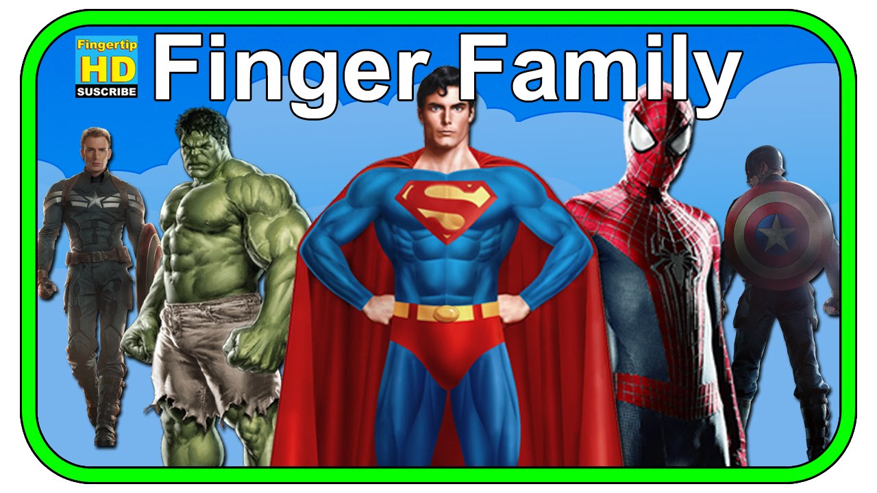 Finger Family Nursery Rhymes Collections Cartoon Super Heroes | Songs ...