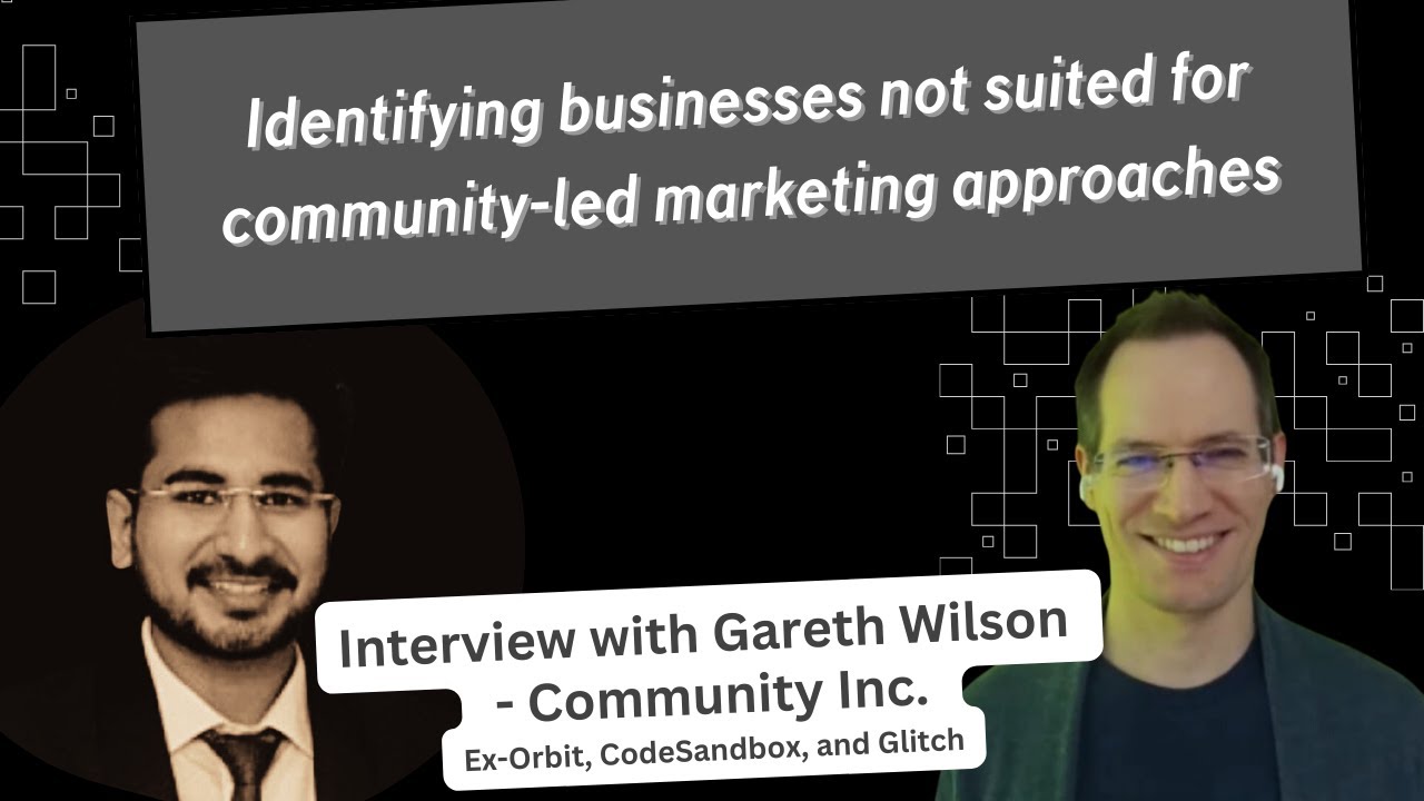 Identifying Founder-Community fit - Interview with Gareth Wilson - YouTube