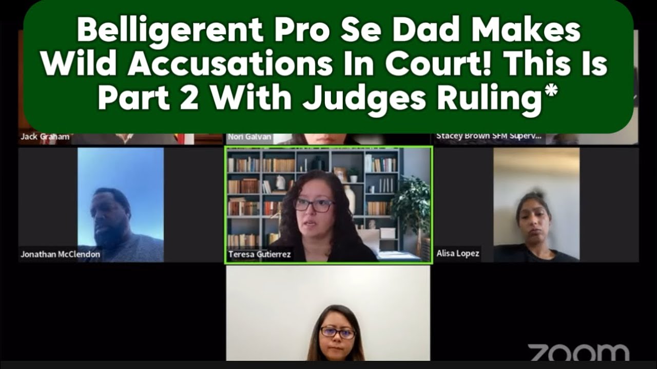 Belligerent Pro Se Dad Makes Wild Accusations In Court! Part 2 Judges ...