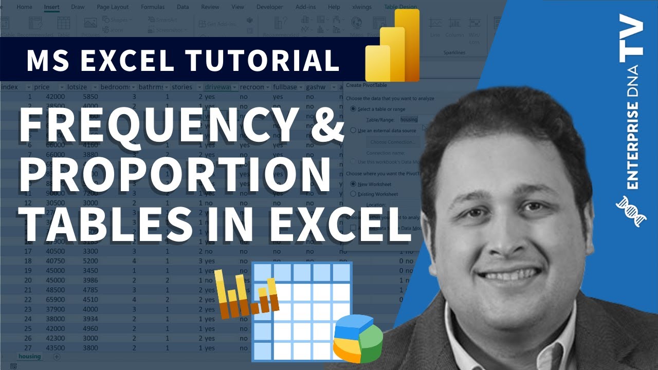 How To Use Frequency And Proportion Tables In Excel - YouTube